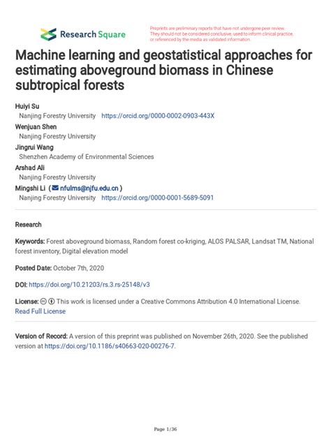 Ali 2020 Machine Learning And Geostatistical Approaches For Estimating Aboveground Biomass In