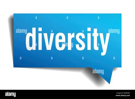 Diversity Blue 3d Square Isolated Speech Bubble Stock Vector Image