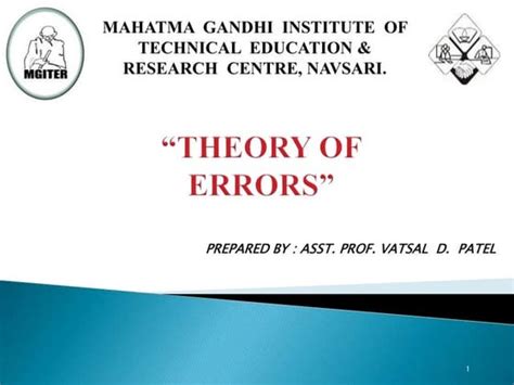 Theory Of Errors Pptx Physics Science