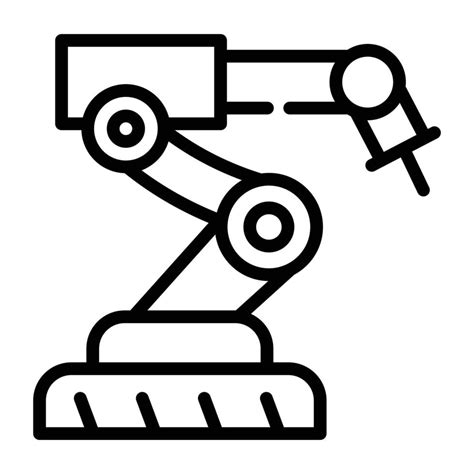 Trendy Outline Icon Of Robotic Arm 12192473 Vector Art At Vecteezy