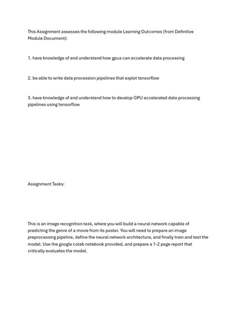 Tau2466 Assignment Brief Pdf Artificial Neural Network