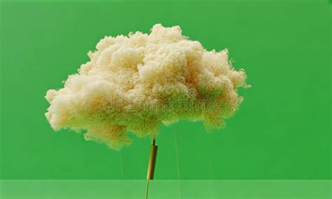 Fluffy Cloud Structure On A Green Backdrop Stock Video Video Of