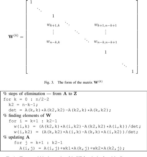 Figure 3 From The Wz Factorization In Matlab Semantic Scholar