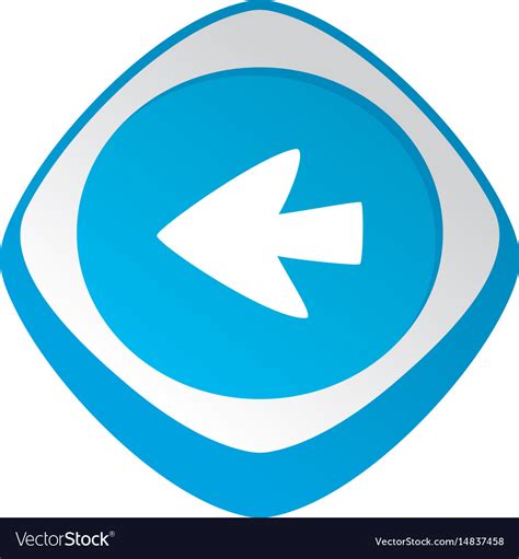 Arrow Cursor Glossy Color App Icon Button Game Vector Image