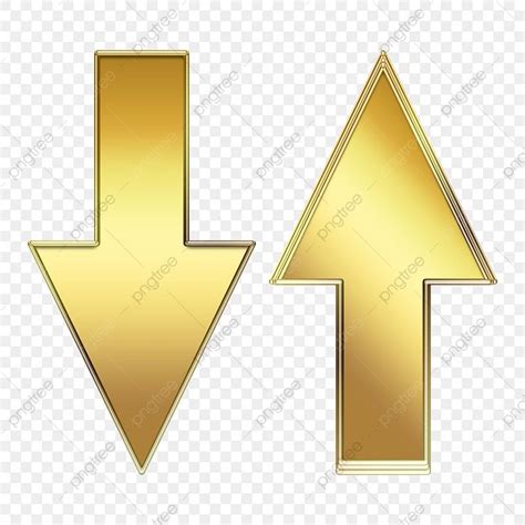 Up Down Arrow Png Picture Traditional Up Down Gold Arrows Png Golden