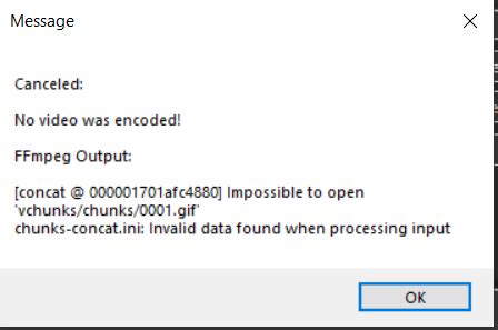 Chunks Concat Ini Invalid Data Found When Processing Input When More Than Frames Is