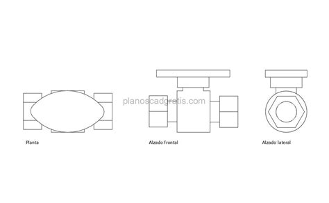 Llave Angular Planos Cad
