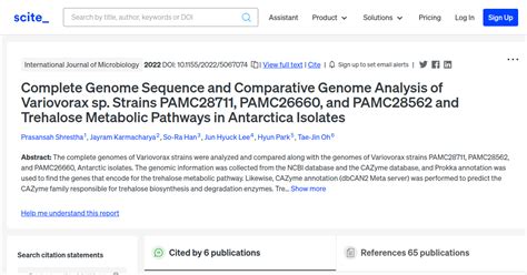 Complete Genome Sequence And Comparative Genome Analysis Of Variovorax Sp Strains Pamc28711