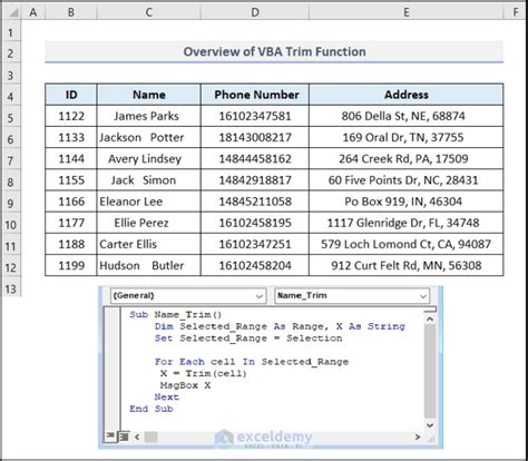 How To Use Vba Trim Function In Excel 5 Practical Examples