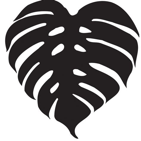 Monstera Leaf Etch Stencil Rubber Stamp Plantation