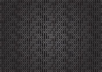 Flat Binary Code Screen Table Cypher Royalty Free Vector