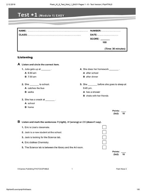 flash kl 5 test mod 1 easy pages 1 6 text version fliphtml5 pdf
