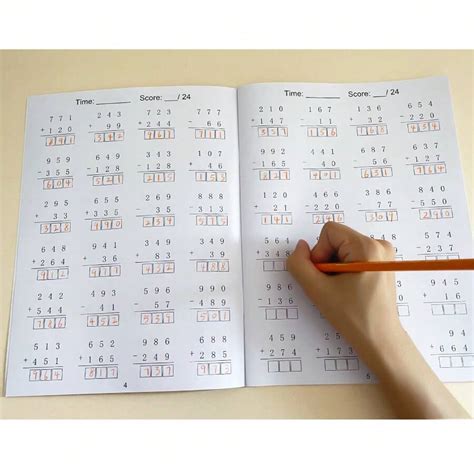 Lachilly 32 Pages Addition And Subtraction Wthin 1000 Learning Math Workbook Math Practice For