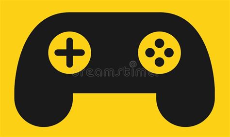 A Single Game Console Controller Against A Yellow Backdrop Stock Illustration Illustration Of