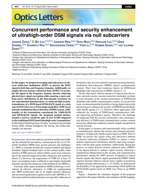 Concurrent Performance And Security Enhancement Of Ultrahigh Order Dsm