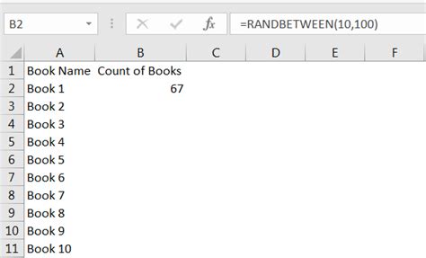 Generate Random Numbers Using Random Excel Functions