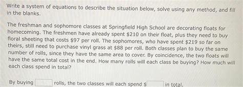 [answered] Write A System Of Equations To Describe The Situation Below Kunduz
