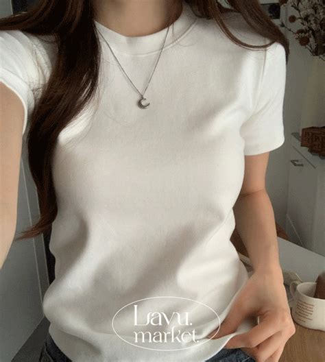 라뷰마켓 포근하다 포근해 도톰한 피치기모 슬림핏 반팔티셔츠 4color 겨울반팔기모반팔겨울이너도톰한반팔반크롭티크롭반팔티겨울이너