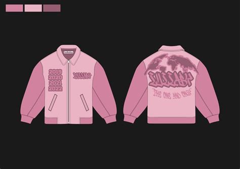 Varsity Jacket Template Pack Jacket Tech Pack Streetwear Vector Mockup Bundle Illustrator