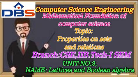 dbs properties on sets and relations unit 2 lattices and boolean