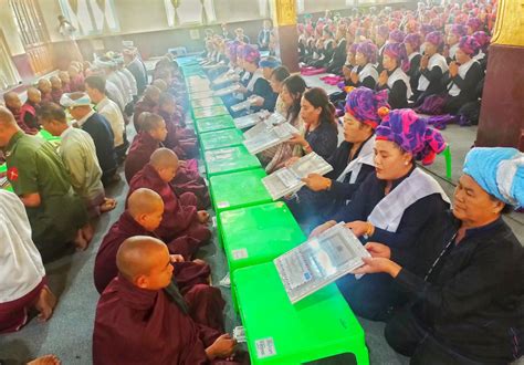 ပင်လောင်းမြို့၌ အစိုးရ ပါဠိပထမပြန်စာမေးပွဲ စာအောင်သံဃာတော်များအား အောင