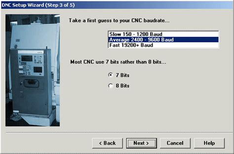 DNC Software Wizard For Auto Detect Your Baudrate Parity And End Of Block Settings For Your CNC