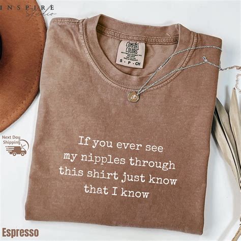 Funny Nipples Comfort Colors Tee Cheeky Slogan Shirt Dt826 Etsy