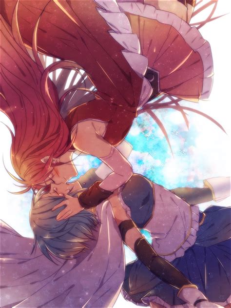 Miki Sayaka Sakura Kyoko Miki Sayaka And Sakura Kyoko Mahou Shoujo Madoka Magica And More