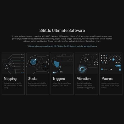 8BitDo USB Wireless Adapter 2 One Button Connectio Grandado