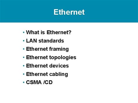 Ethernet Ethernet What Is Ethernet Lan Standards Ethernet
