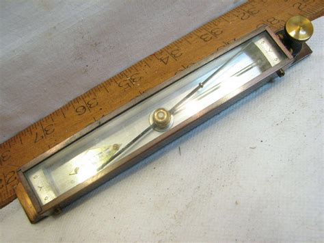 Vintage Buff Brass Trough Compass Surveying Mining Engineering Tool Dip