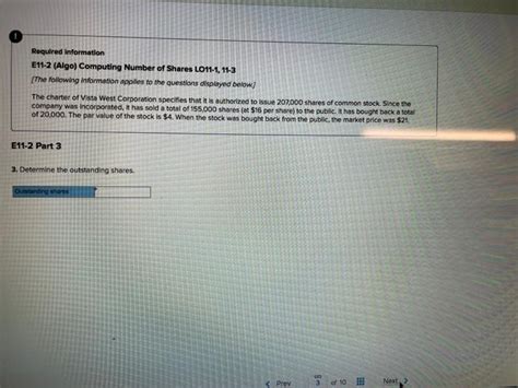 solved required information e11 2 algo computing number of