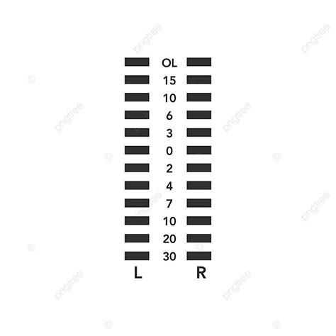 vector illustration of an overload indicator on an equalizer level