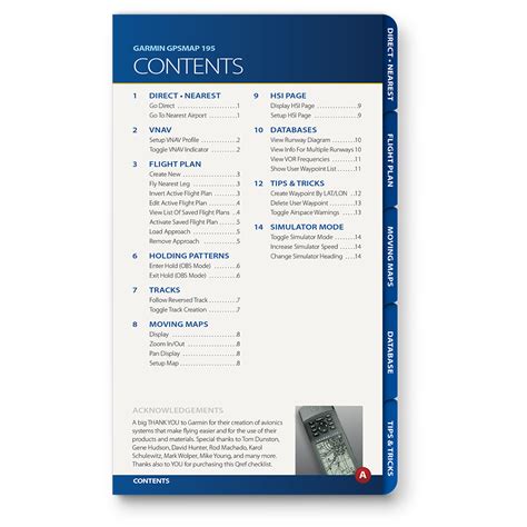 Garmin GPSMAP Multi Page Qref Checklist GA