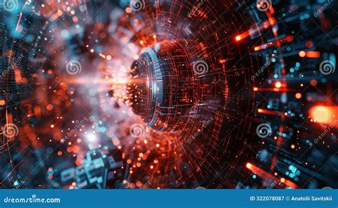 An Abstract Depiction Of A Futuristic Cybersecurity Network Featuring Digital Locks Shields