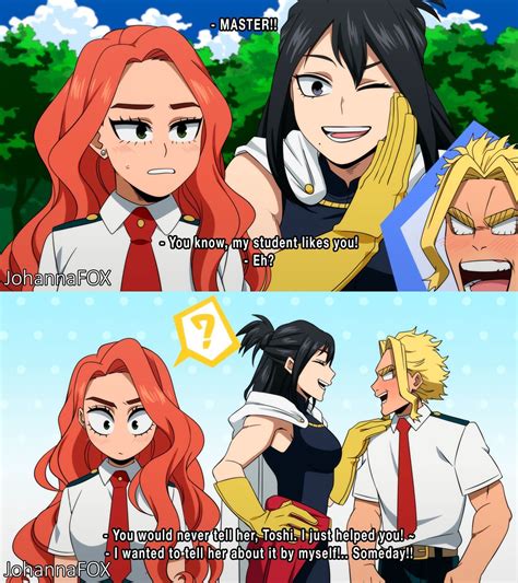 Two Anime Characters One With Long Red Hair And The Other With Black