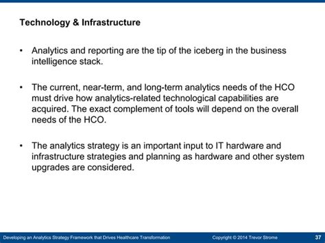 Developing A Strategic Analytics Framework That Drives Healthcare