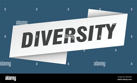 Diversity Banner Template Diversity Ribbon Label Sign Stock Vector