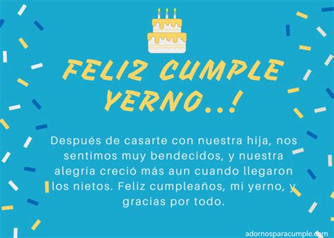 Frases De Cumpleaños Para Un Yerno