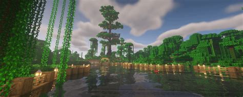 My Survival Tree House In Shaders Love How Water In Minecraft Looks With Shaders