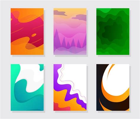 Premium Vector Modern Abstract Covers Set Cool Gradient Shapes