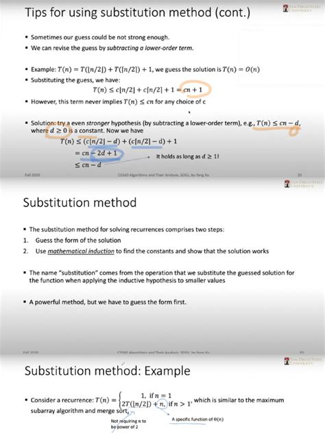 Substitution Method Pdf