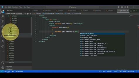 Javascript Event Handling Add Div 2 CodeLearning YouTube