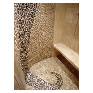 River Rock Shower Traditional Bathroom Boston By Backdrop Interior Design Houzz