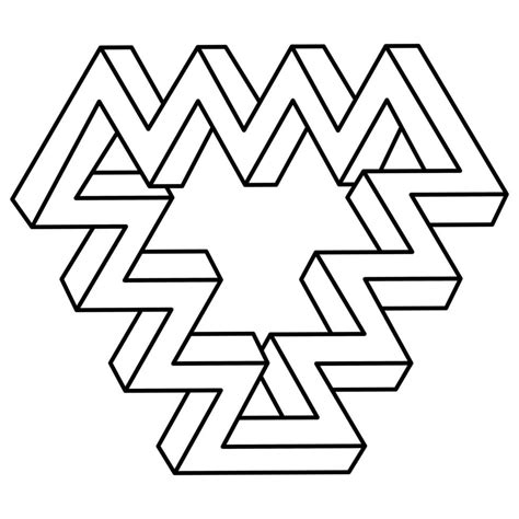 Geometric Figures Impossible Shape Web Design Element Optical