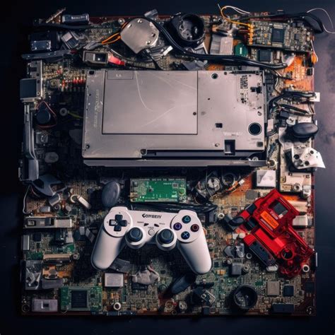 Premium Ai Image A Dismantled Gaming Consoles Internals