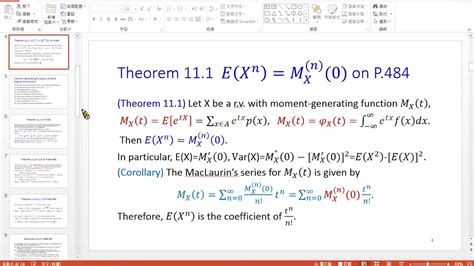 moment generating functions youtube