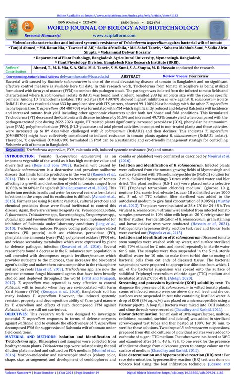 Pdf Molecular Characterization And Induced Systemic Resistance Of Trichoderma Asperellum