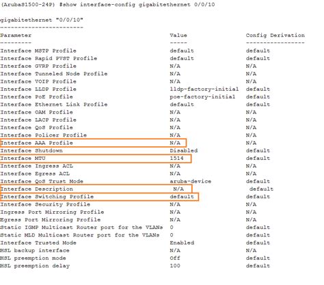 Single Command To Bring A Port To Default Config In Aruba Switch