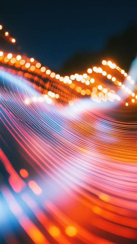 Dynamic Abstract Lights Creating Electric Patterns In A Futuristic Scene Stock Illustration